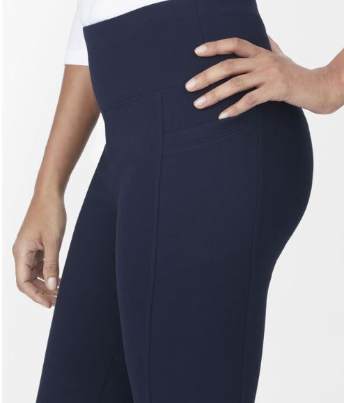 Talbots Plus Navy Blue STRETCH SLASH POCKET Legging Pants 3X | eBay