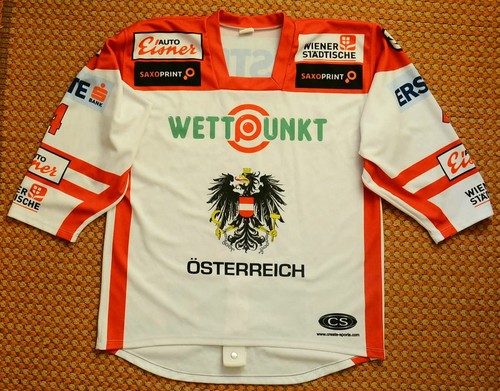 Austria, Away Hockey Jersey, Mens XL #4 Daniel Mitterdorfer, Player Issue, XL | eBay