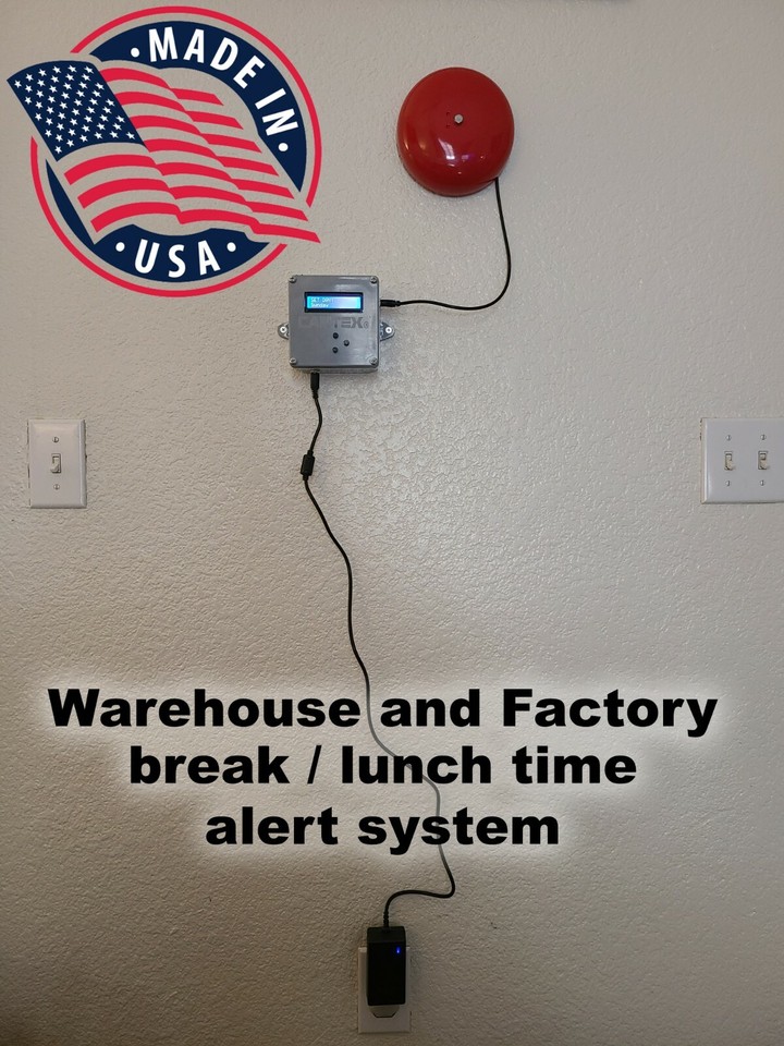 Factory break time alarm bell, notification system for warehouse 18 ...