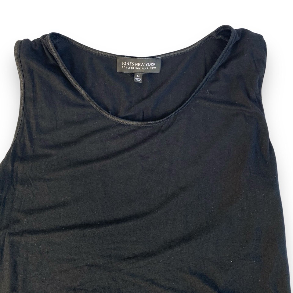Jones New York Tank Top Women's Size: M Black Sleeveless Round Neck 206 ...