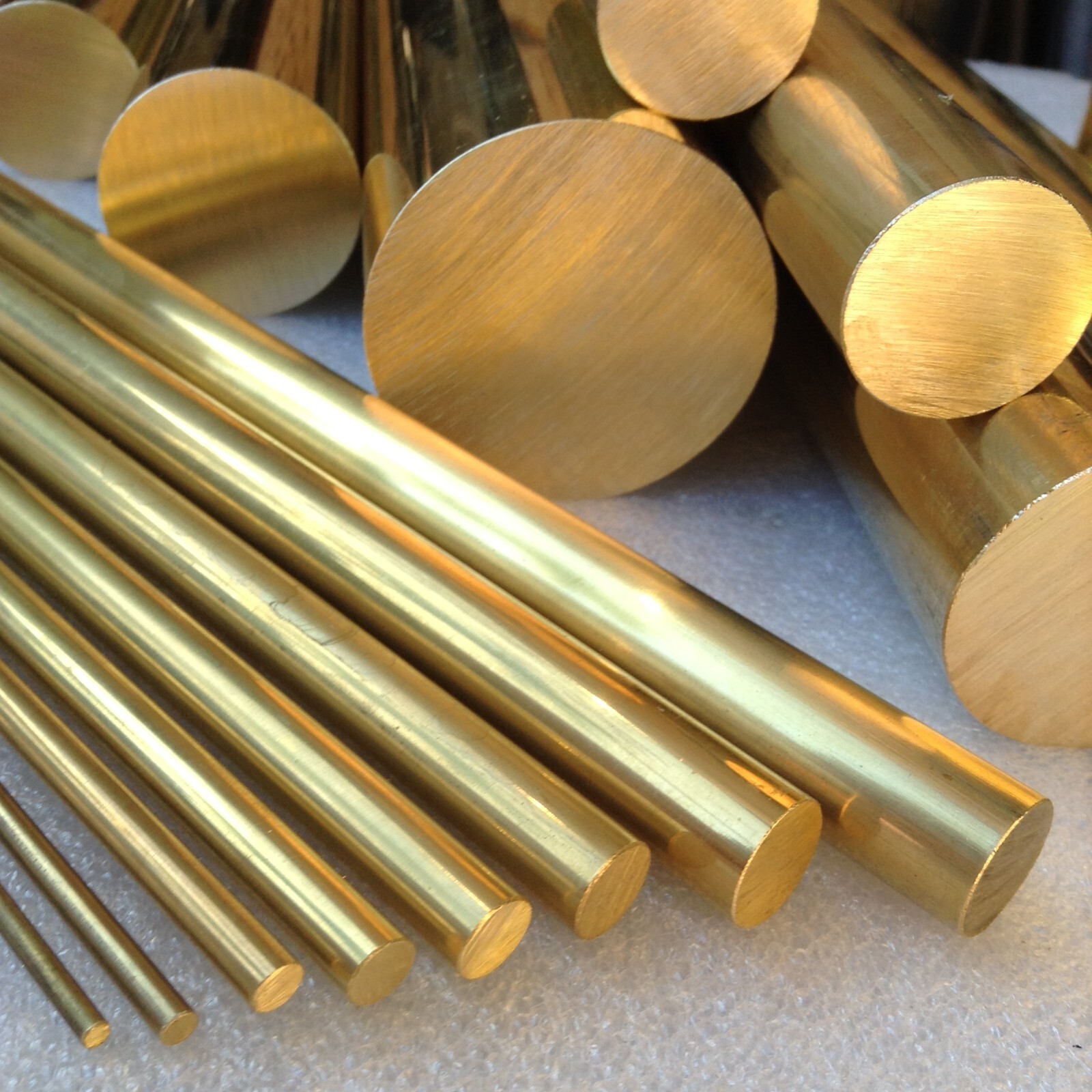 Brass SOLID Round Bar Rod 50.8mm to 9.56mm 7.94mm 6.35mm 4.76mm 3.2mm 2 ...