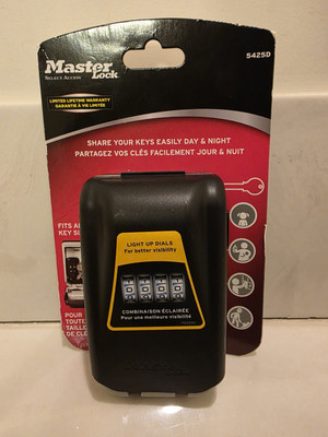 Master Lock 5425D Light Up Wall Mount Dial button Lock Box New | eBay