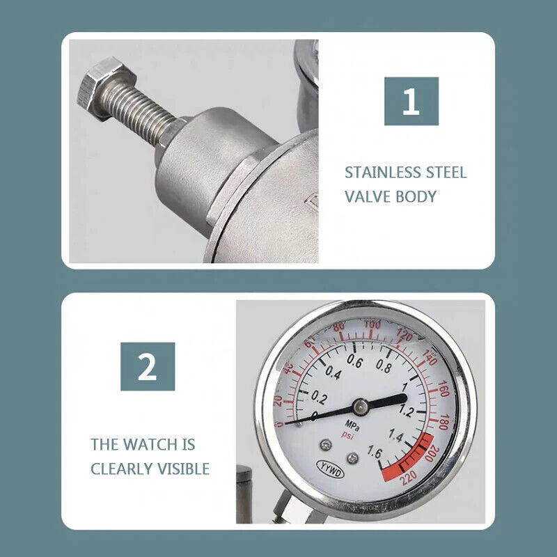 304 Stainless Steel Tap Water Pressure Reducing Valve Piston Type ...