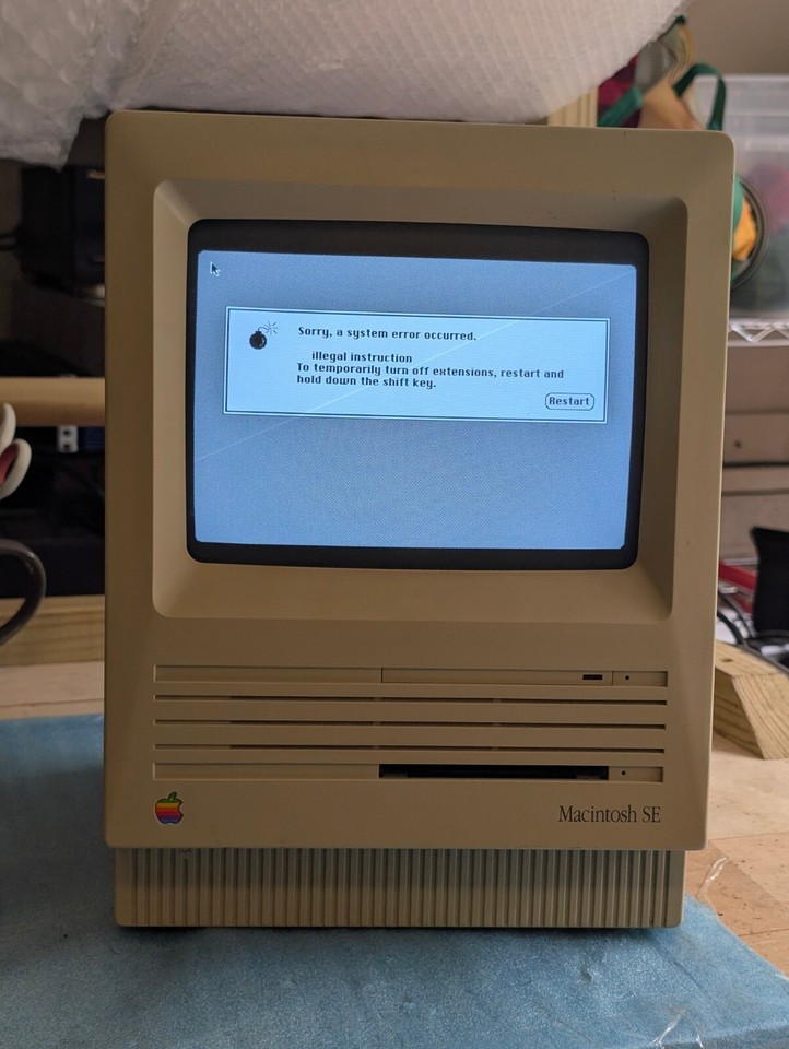 Macintosh SE Personal Computer PC M5011 Apple RAM 1MB 800K Drive 20SC ...