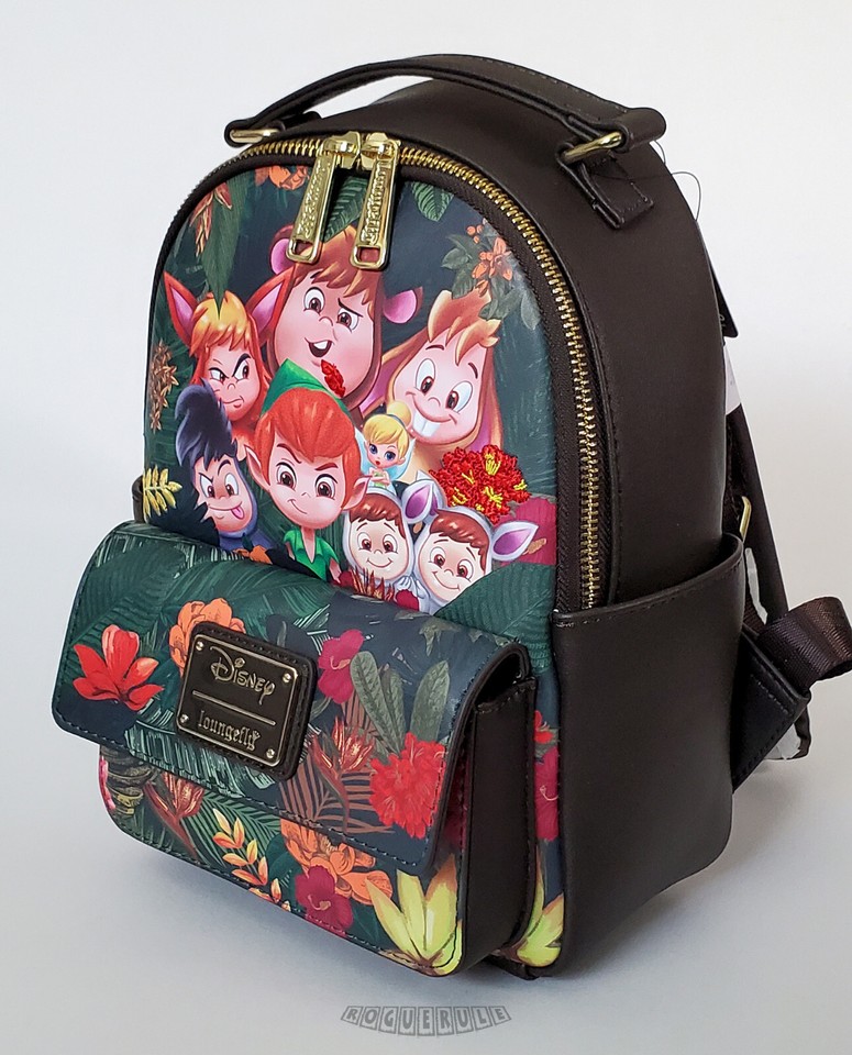 🚦Loungefly Disney Peter Pan Jungle Mini Backpack & Cardholder ...