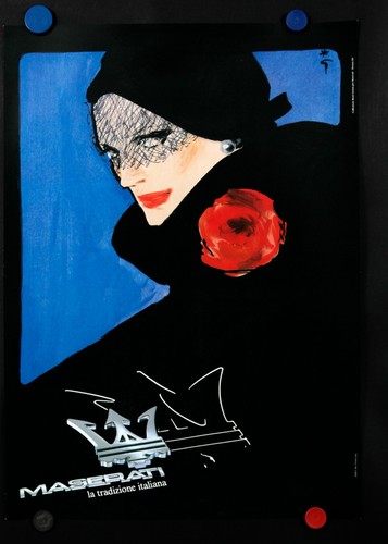 Rene Gruau - Maserati - Donna 3 - Italian Vintage Offset Poster | eBay