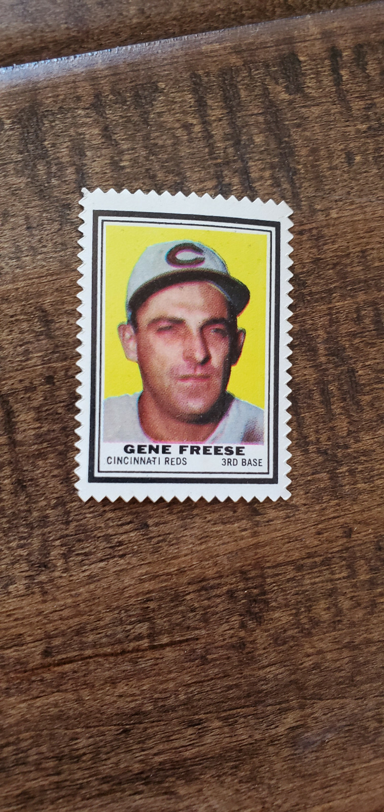 1962 TOPPS INSERT STAMP GENE FREESE CINCINNATI REDS PIRATES CARDINALS ...
