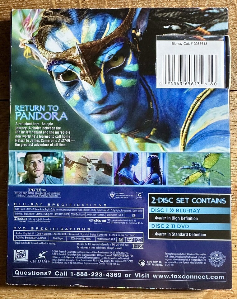 Avatar (Two-Disc Original Theatrical Edi Blu-ray 24543656135| eBay