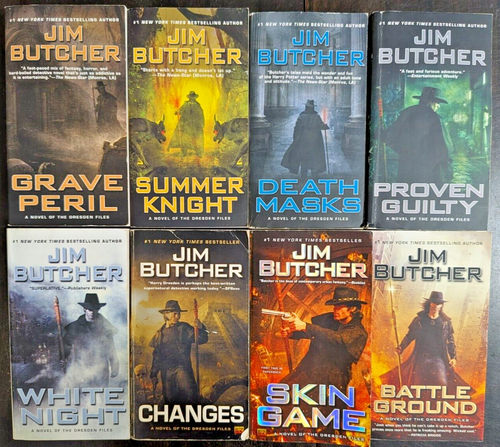 Jim Butcher Book Lot 8 Dresden Files Series Paperback Urban Fantasy Sci ...