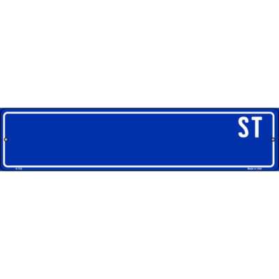 Blue Street Blank Novelty Small Street Sign K-725 | eBay