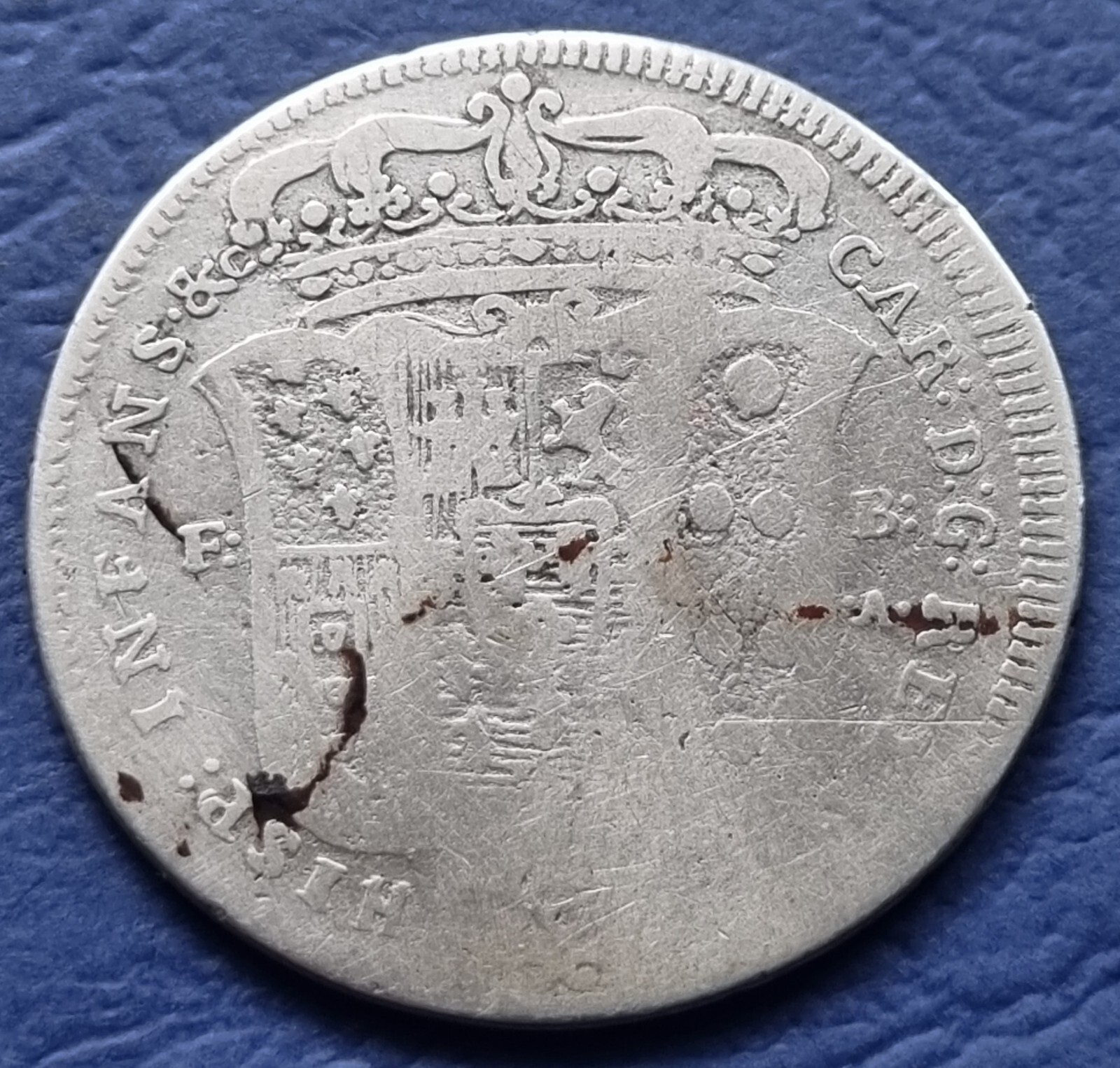 COIN MONETA CARLO III° DI BORBONE REGNO DI NAPOLI 60 GRANA ½ PIASTRA ...