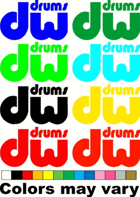 2" 3/4 X 5" DW Drums Logo Decal Sticker Buy one get one free FREE ...