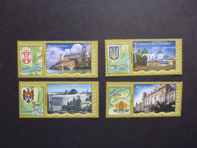ROMANIA 2010 Coat of Arms of the Danube River Set 4 Mint Stamps | eBay