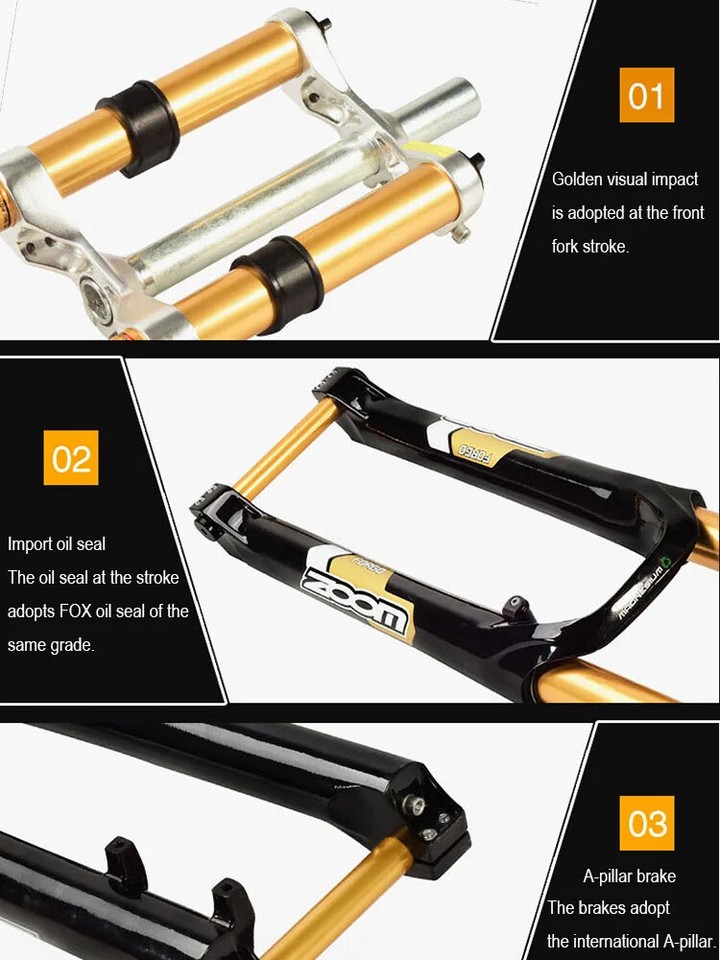 680DH Downhill Mountain Bike Forks Suspension Damping MTB Bicycle Front ...