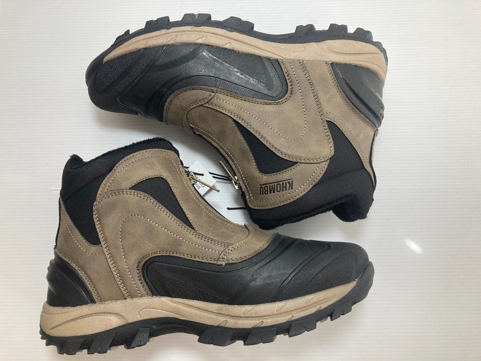 Khombu Cliff Men's Brown Cushioned, Warm Lining, Zipper Closure, Winter ...