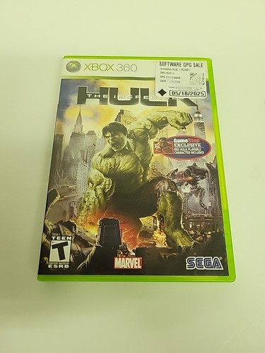 The Incredible Hulk Microsoft Xbox 360 2008 Complete CIB W/ Gamestop ...