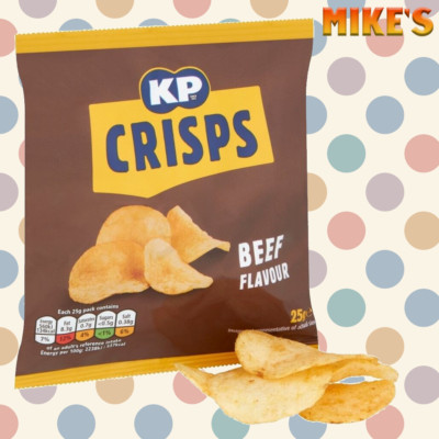 KP Beef Flavour Potato Crisps 25g x 48 Packs 48 Hour Free Tracked ...