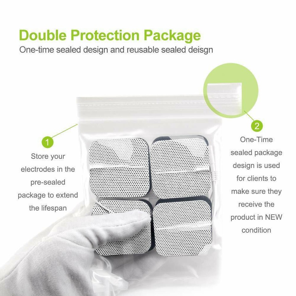 40 TENS Electrode Pads EMS Replacement Unit 7000 3000 2x2 Muscle ...