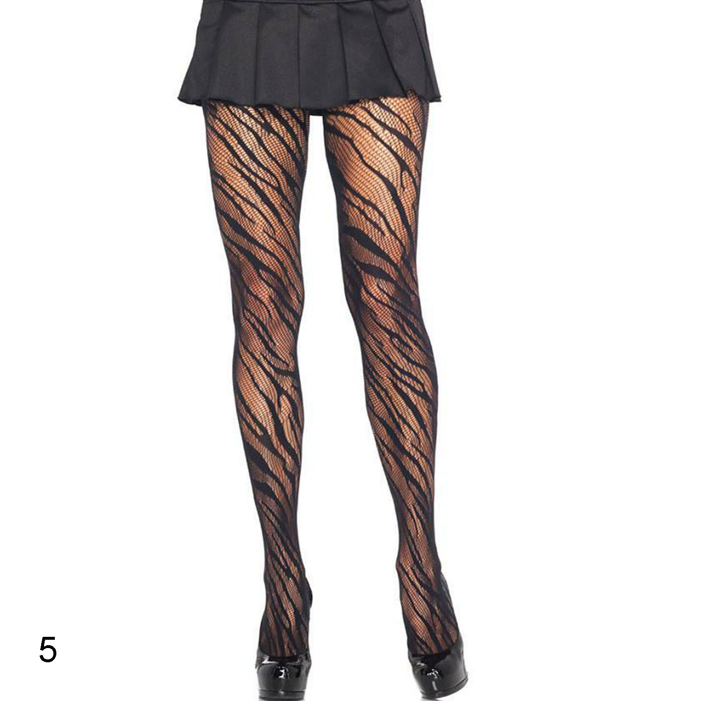 NEW Black Patterned Fishnet Tights Ladies Womens Pattern Lace Pantyhose ...