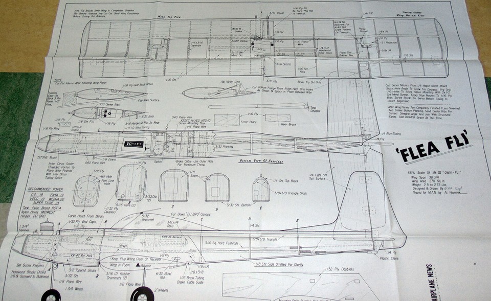 Tom Jolley Midget Mustang Stunter & Phil Kraft Flea-Fli RC Model ...