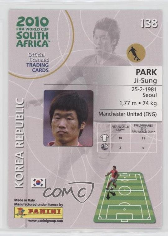 2010 Panini FIFA World Cup South Africa Ji-Sung Park Park Ji-Sung #138 ...