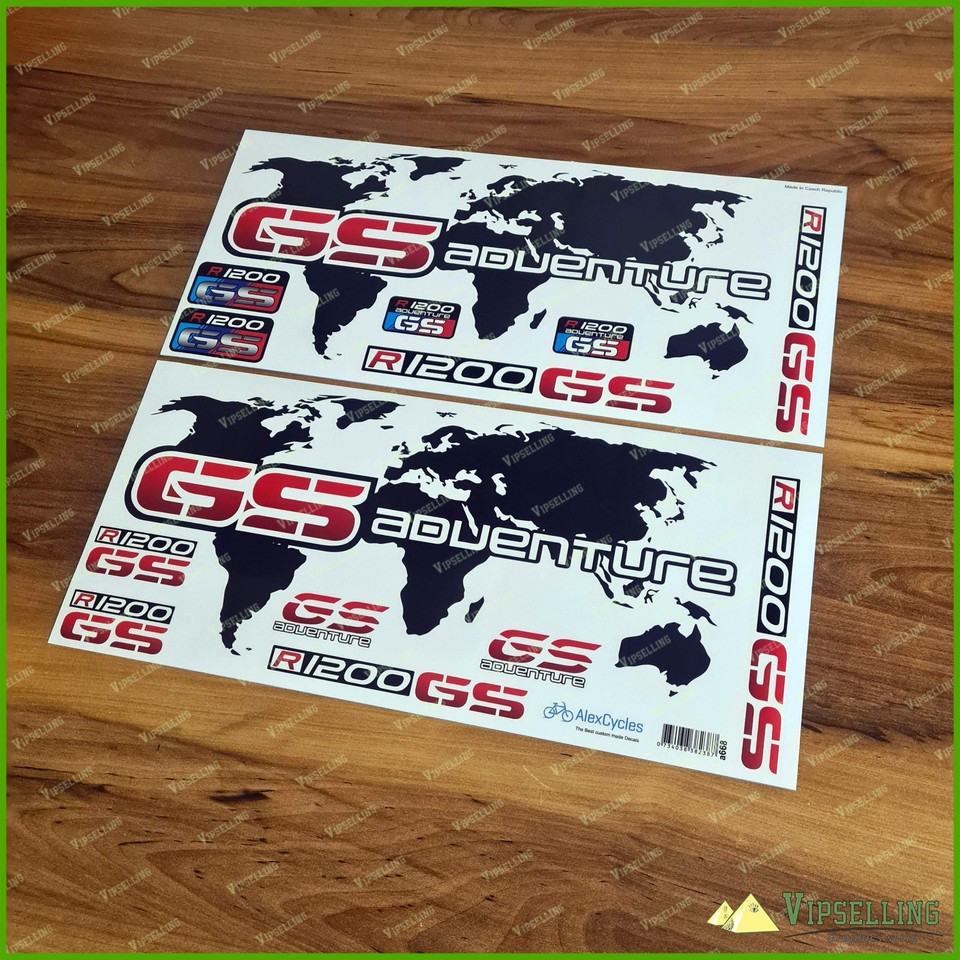 Motorrad Red Motorsport Laminated Decals Stickers fits Luggage Rack BMW ...