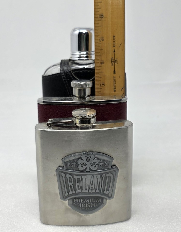 Lot Of 3 Vintage Whiskey Flasks | eBay