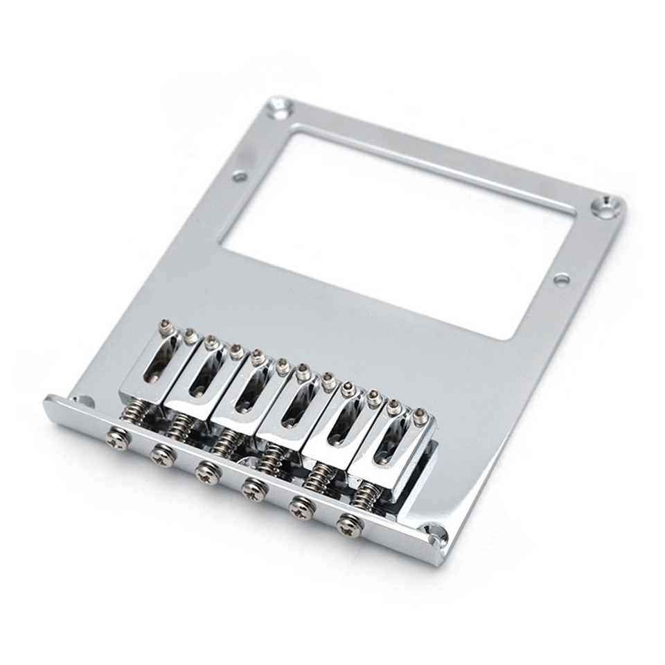Chrome 6 String Fixed Hardtail Guitar Bridge w/ Tool for Tele ...