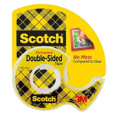 Scotch Double Sided Tape 1/2"X450" Permanent School Office Crafts ...