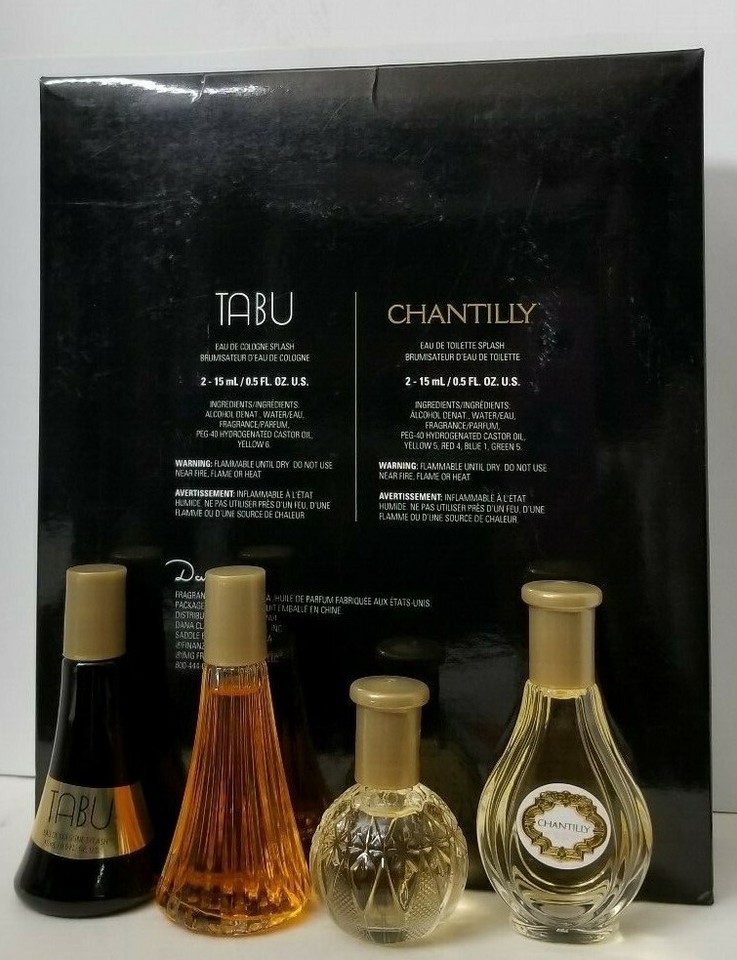 Classic Woman's Fragrances Gift Set - Tabu & Chantilly Perfume 1930's ...
