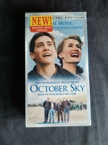 OCTOBER SKY VHS TAPE NEW OLD STOCK ORIGINAL FACTORY SEALED BONUS ...