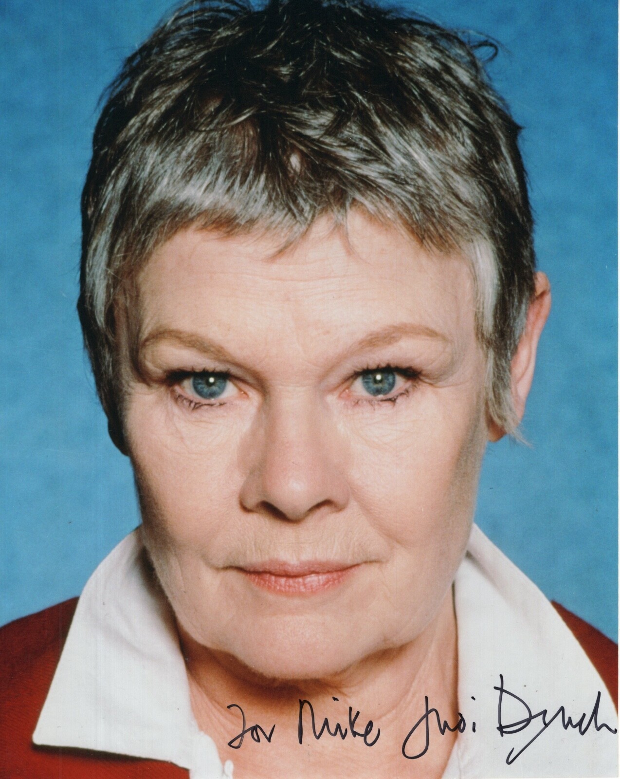 JUDI DENCH HAND SIGNED 8x10 COLOR PHOTO+COA GREAT ACTRESS TO MIKE | eBay