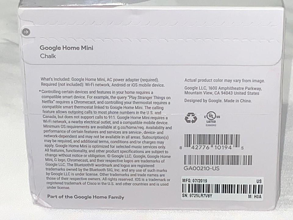 Google Home Mini 1st Gen **** BRAND NEW IN SEALED BOX **** | eBay