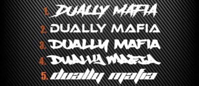DUALLY MAFIA 9" Vinyl Decal Sticker Turbo Diesel Fits GMC Chevy Truck ...
