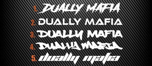 DUALLY MAFIA 9" Vinyl Decal Sticker Turbo Diesel Fits GMC Chevy Truck ...