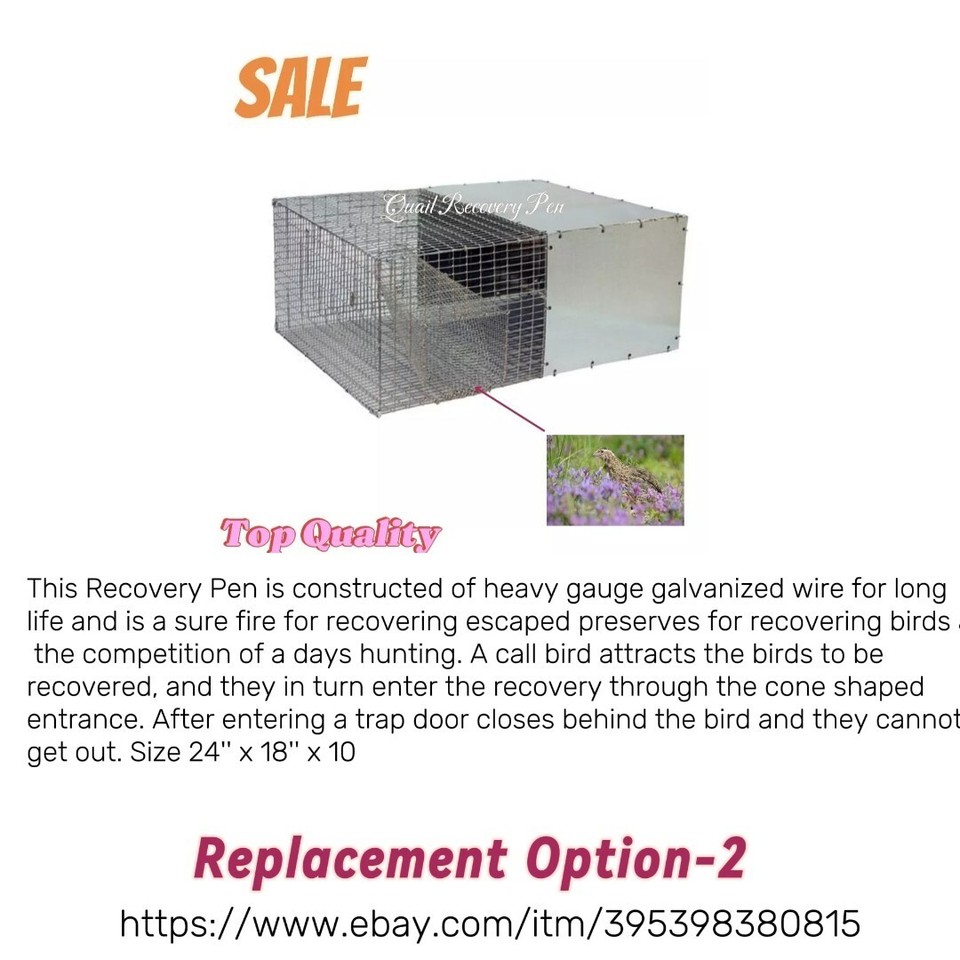new best quail recall pen made and enclosed 40% of it with galvinized ...
