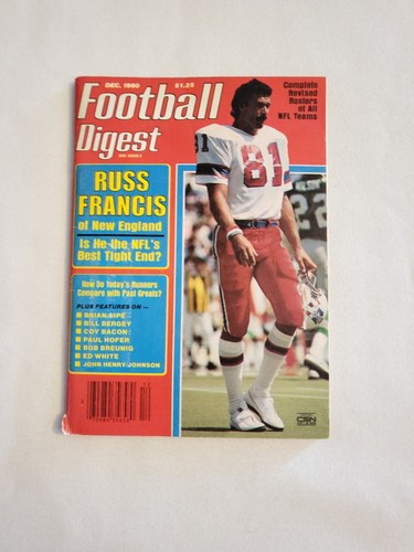 1980 December, Football Digest, Russ Francis, (CP330) | eBay