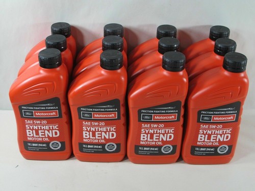 Motorcraft SAE 5W-20 Synthetic Blend Motor Oil XO5W20Q1FS 1 Case (12 ...