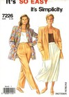 Simplicity Sewing Pattern Women's JACKET SKIRT & PANTS 7226 Sz 8-20 ...