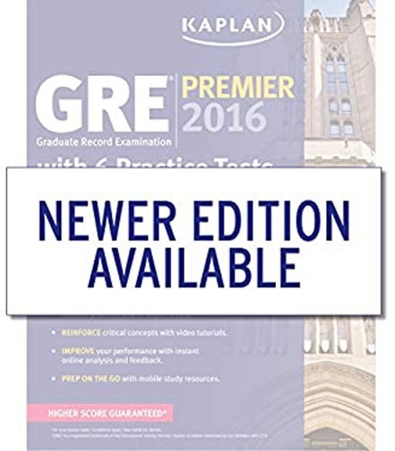 Kaplan GRE® with 6 Practice Tests Hybrid Kaplan 9781625231321| eBay