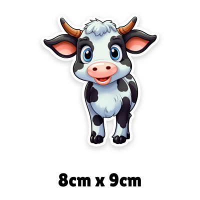 Cute Cattle Cow Car Motorcycle Laptop Fridge Sticker Decal | eBay Australia