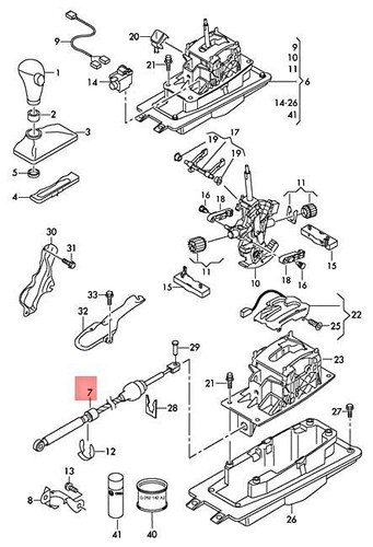 VW AUDI TOUAREG Q7 7P5 4LB CABLE FOR SHIFT MECHANISM 4L0713265F NO DUTY ...