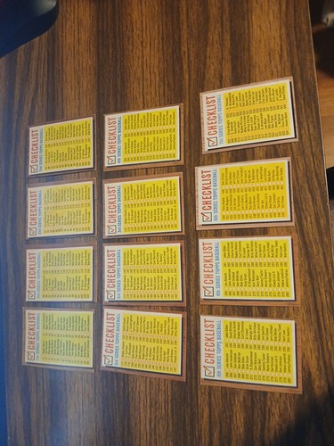 1962 Topps Baseball Cards Checklist. Lot Of 21 | eBay