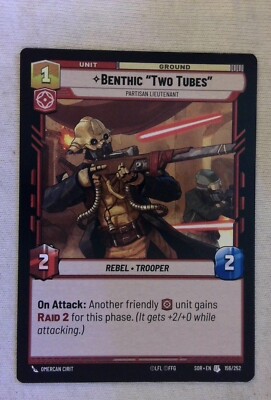 Benthic Two Tubes, Star Wars Unlimited: SOR, Ungraded, NM Condition | eBay