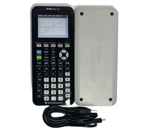 Texas Instruments TI-84 Plus CE Graphing Calculator With Charger Cable ...