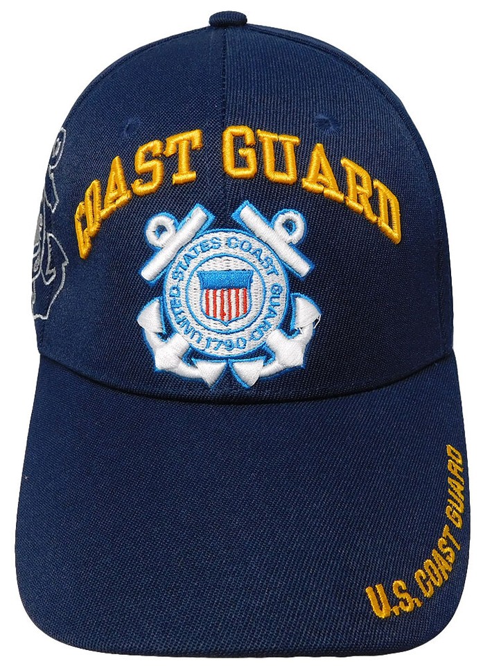 Official Coast Guard Licensed USCG Emblem w/ shadow Cap HAT | eBay