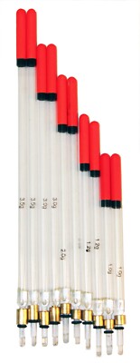 10 new mixed loaded fishing crystal waggler floats CLEAR CARP COURSE ...