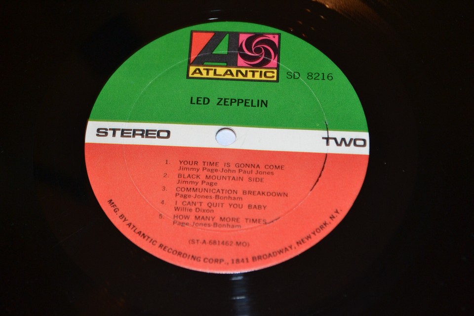 Led Zeppelin 1969 Debut 1st Press SD 8216 MEGA-RARE ERROR Vinyl LP ...