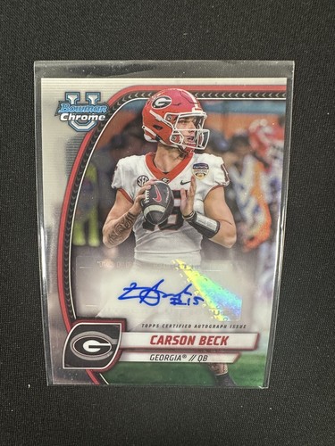 2024 Bowman Chrome University Carson Beck Auto Autograph Georgia ...