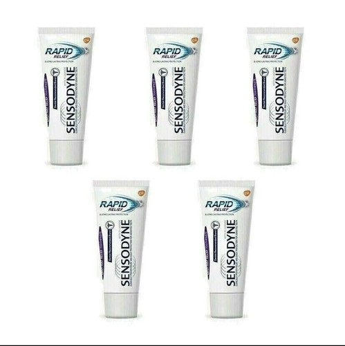 5 X Sensodyne Rapid Relief Toothpaste Travel Size 15ml Each free Uk ...